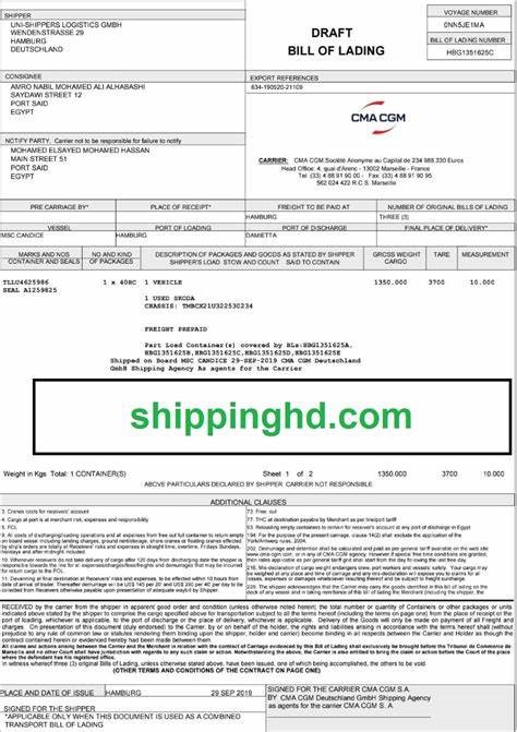 بوليصة الشحن وأنواعها وأهميتها | تبادل